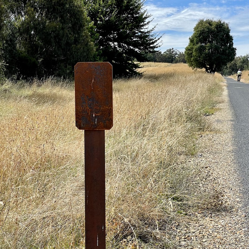 Mile markers are a piece of history – Tumbarumba to Rosewood Rail Trail